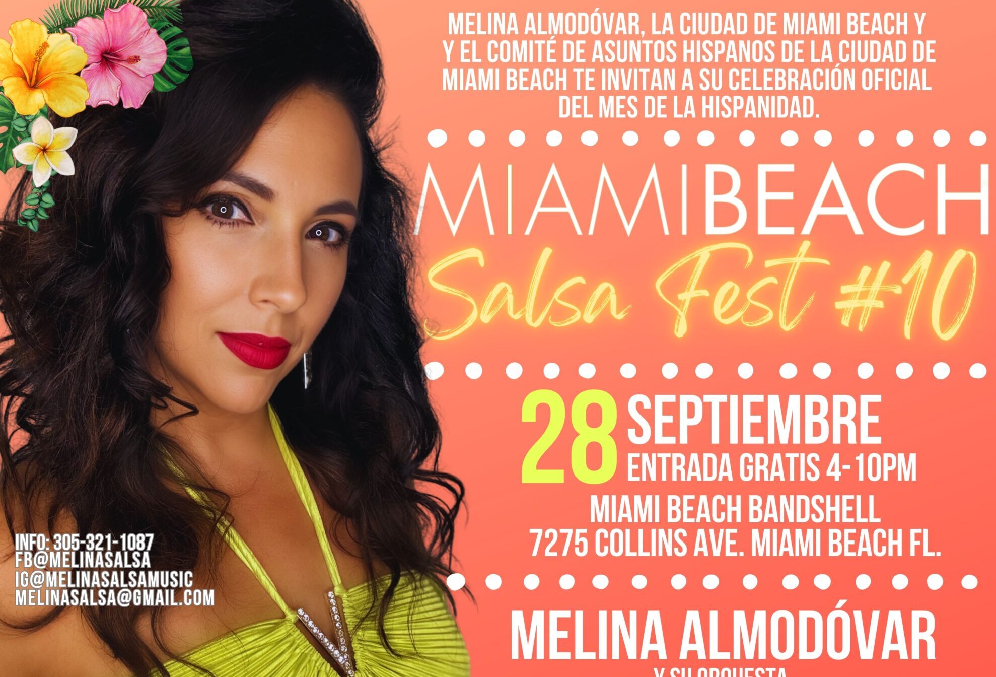 Melina Almodóvar presentará 10ma edición del Miami Beach Salsa Fest ...